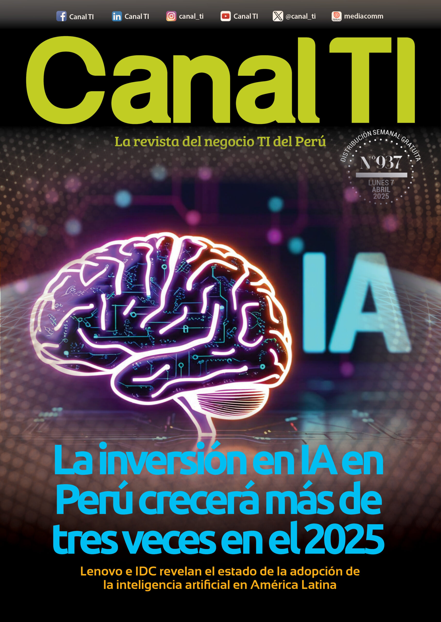 Revista Canal TI 937 Más cerca de TI ~ Perú 2025